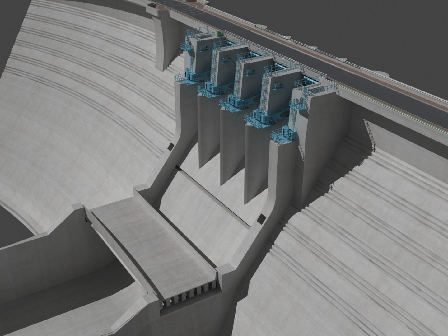 3D Dam Sluice Gate - TurboSquid 1487500