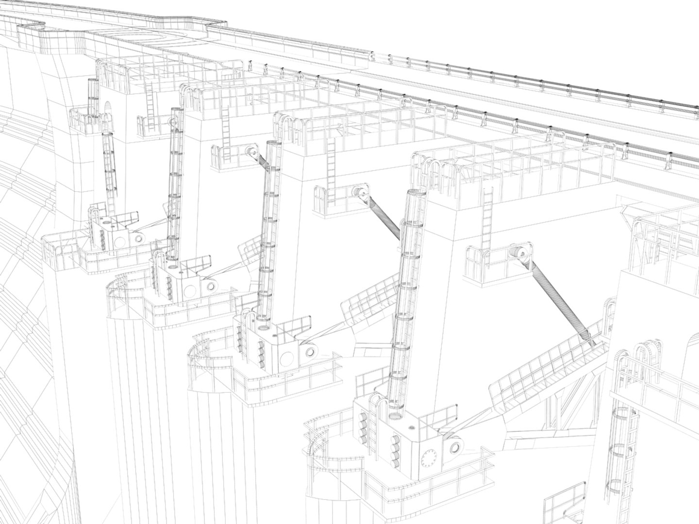 3D Dam Sluice Gate - TurboSquid 1487500