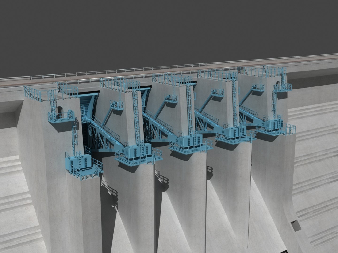 3D Dam Sluice Gate - TurboSquid 1487500