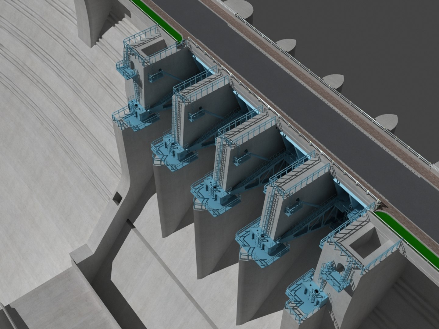 3D Dam Sluice Gate - TurboSquid 1487500