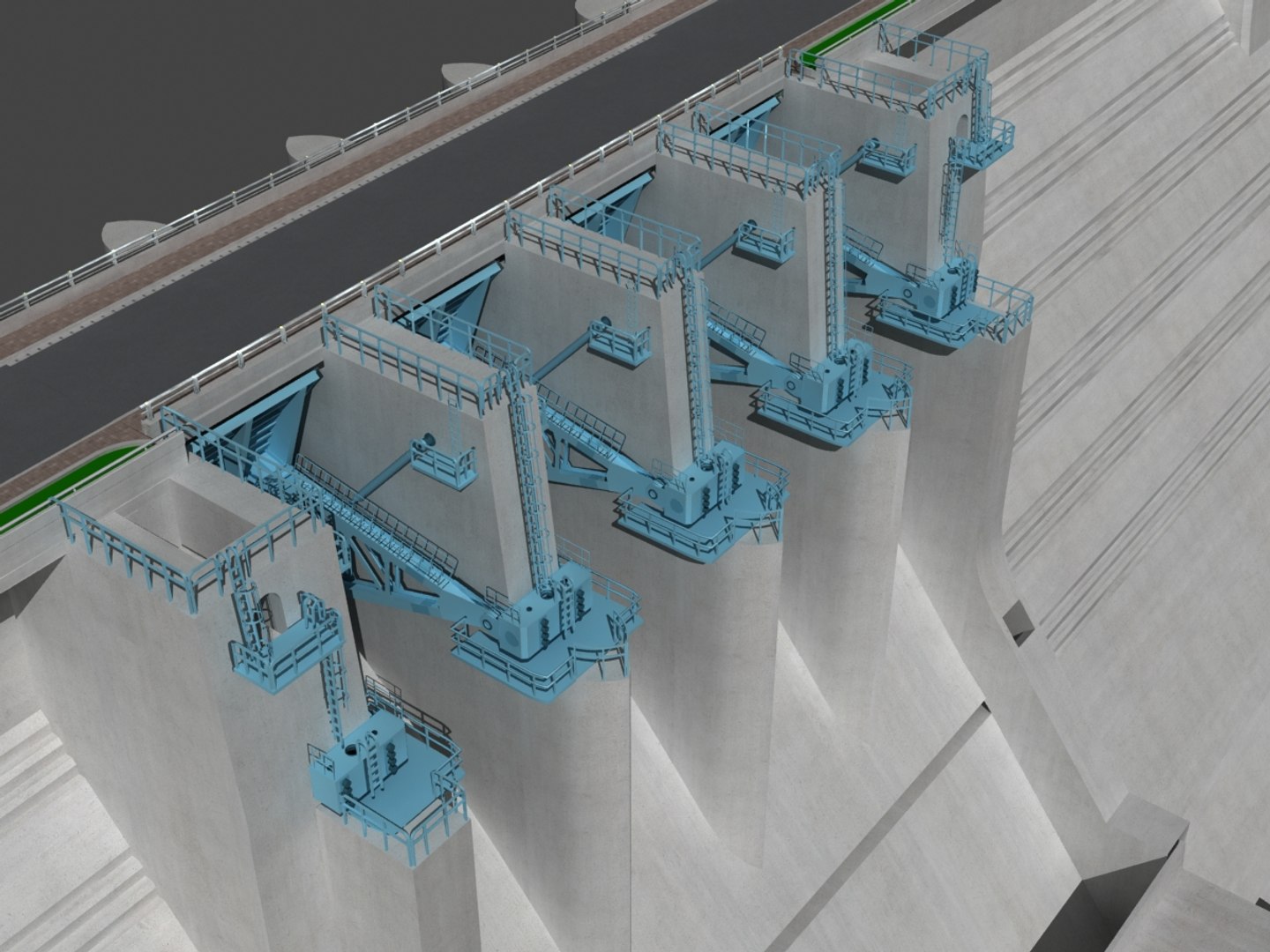 3D Dam Sluice Gate - TurboSquid 1487500