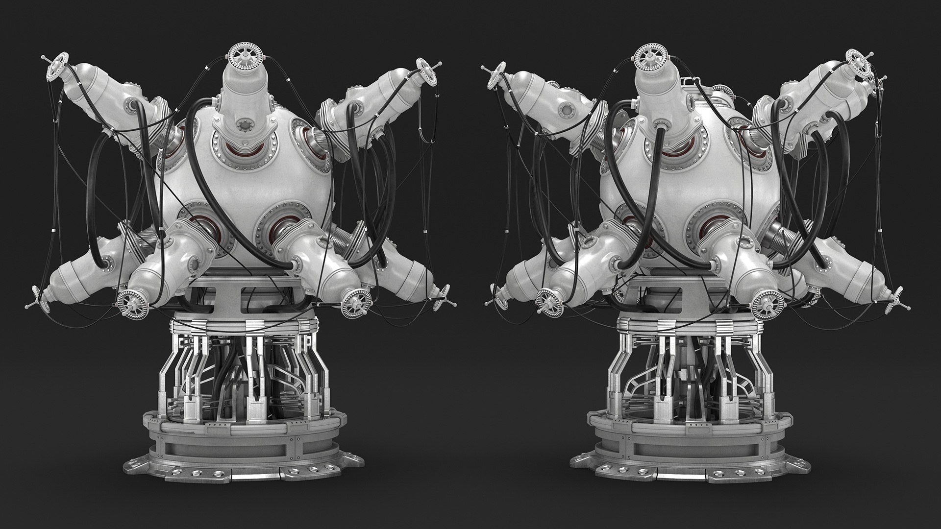 3D Futuristic Nuclear Reactor White - TurboSquid 2222199