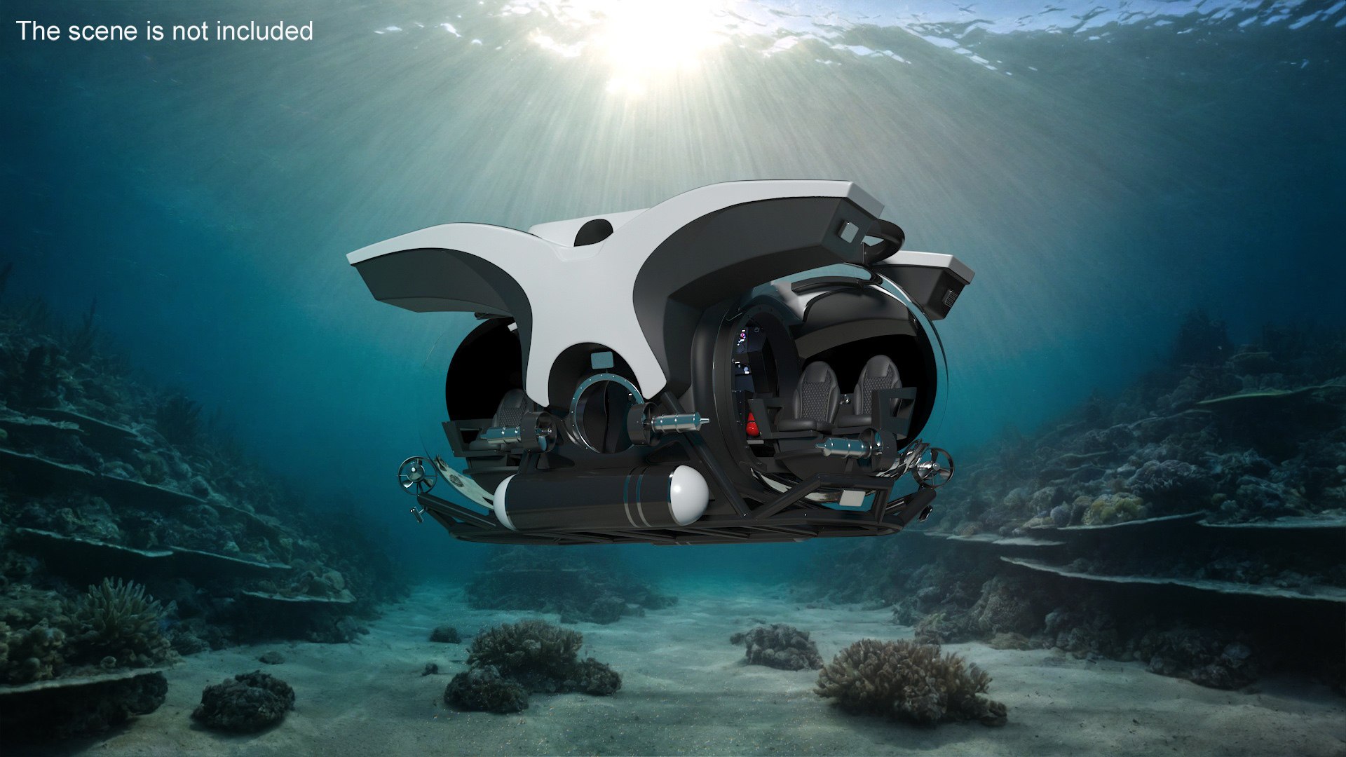 Tourist Deep Sea Submarine Rigged 3D - TurboSquid 2270410