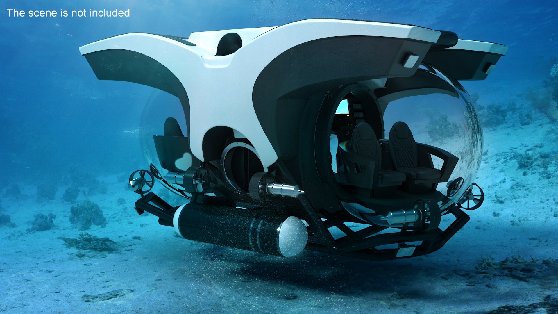 Tourist Deep Sea Submarine Rigged 3D - TurboSquid 2270410