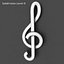 3d Treble Clef B Model