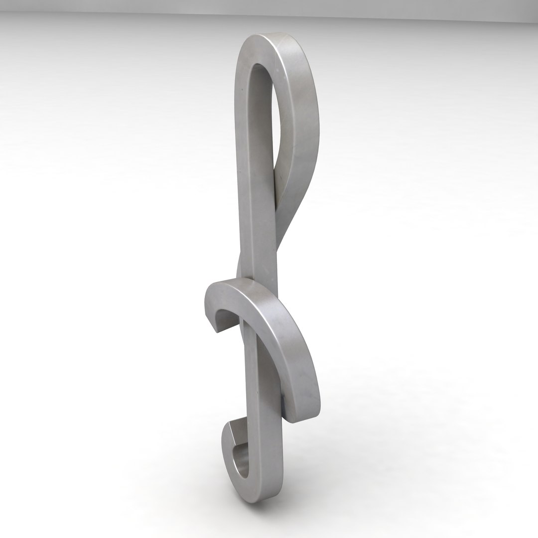 3d Treble Clef B Model