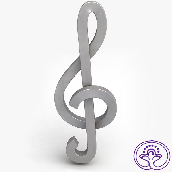 3d treble clef b model