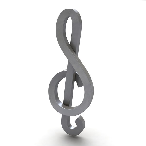 3d treble clef b model