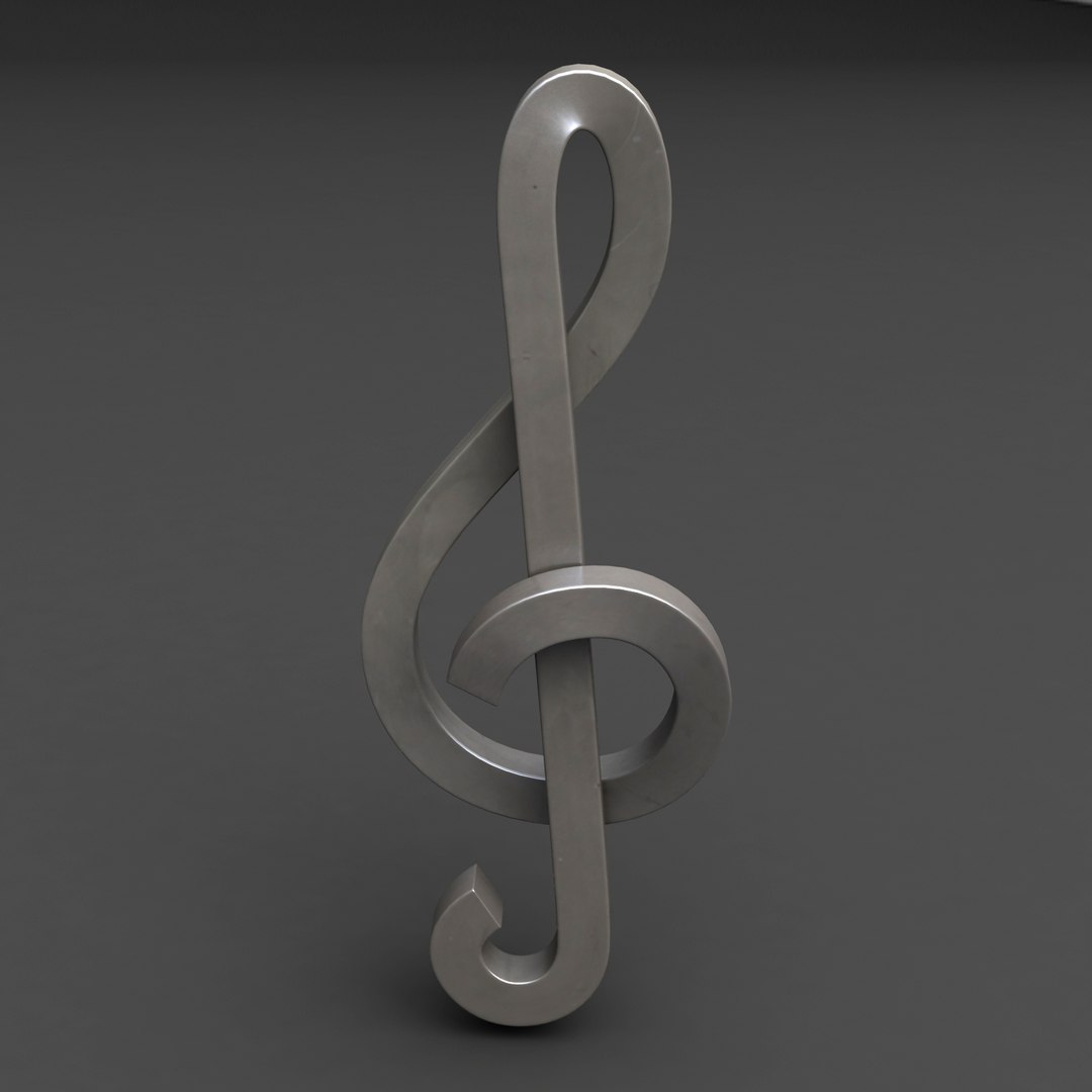 3d Treble Clef B Model