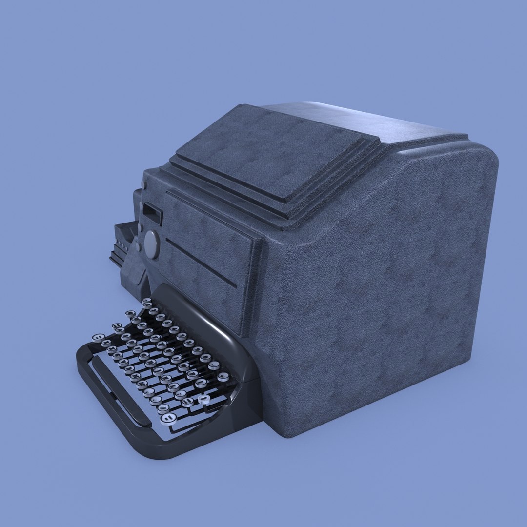 3d model of teletype machine