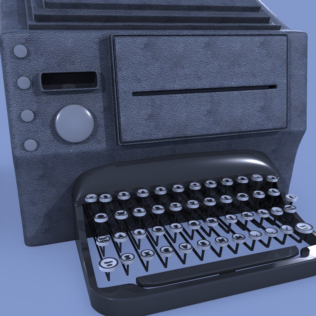 3d model of teletype machine