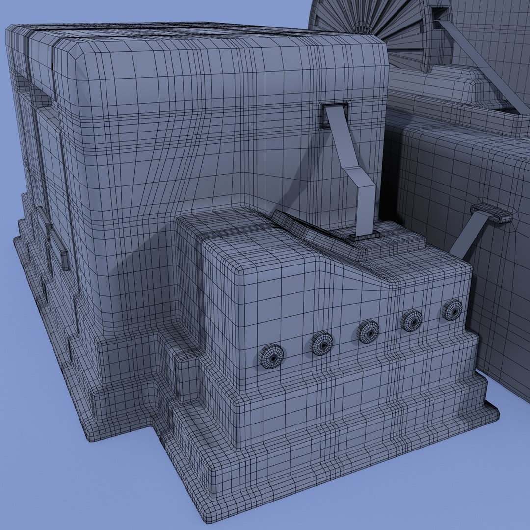 3d model of teletype machine