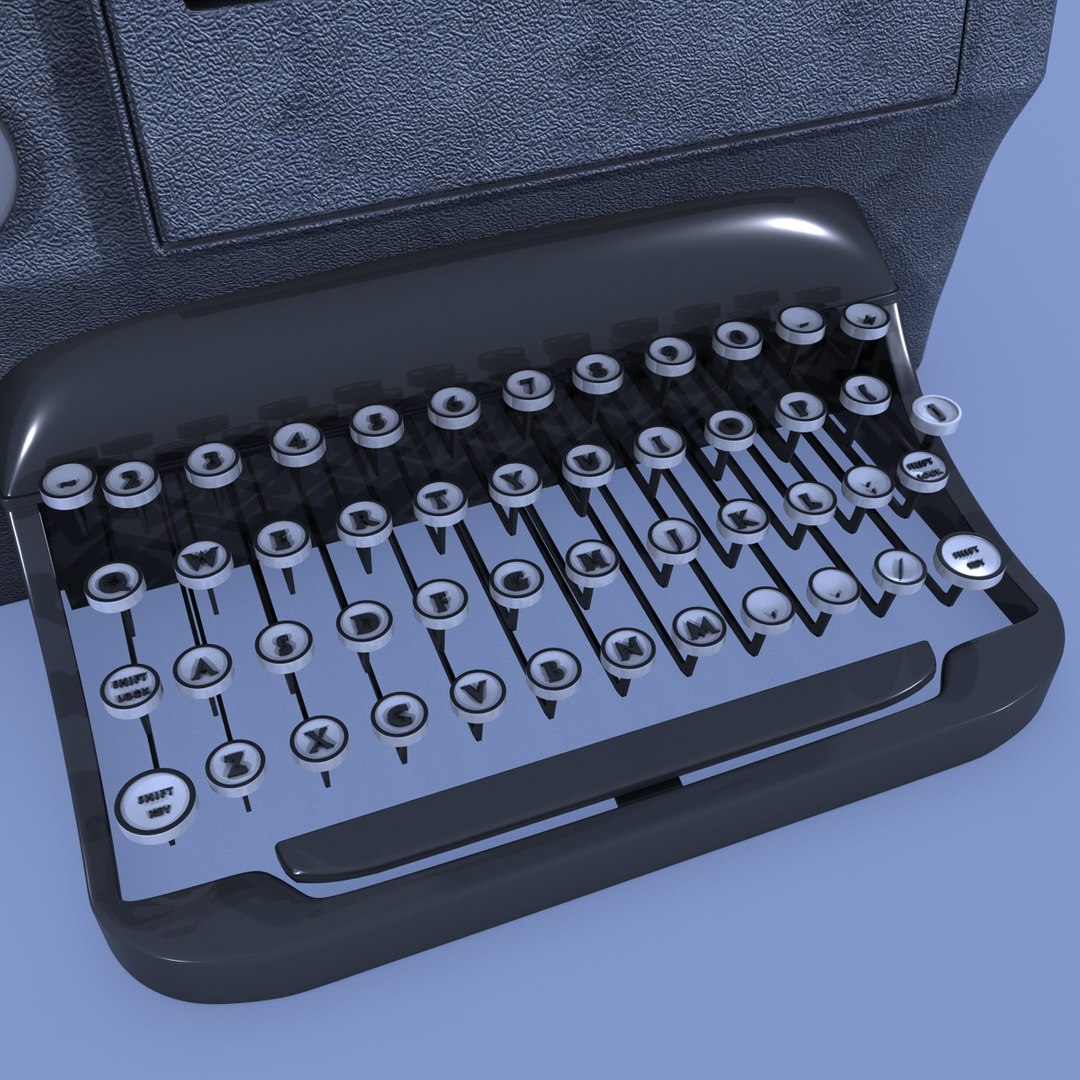 3d model of teletype machine