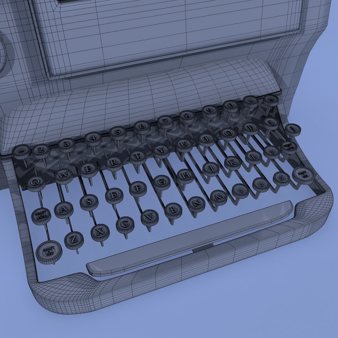 3d model of teletype machine