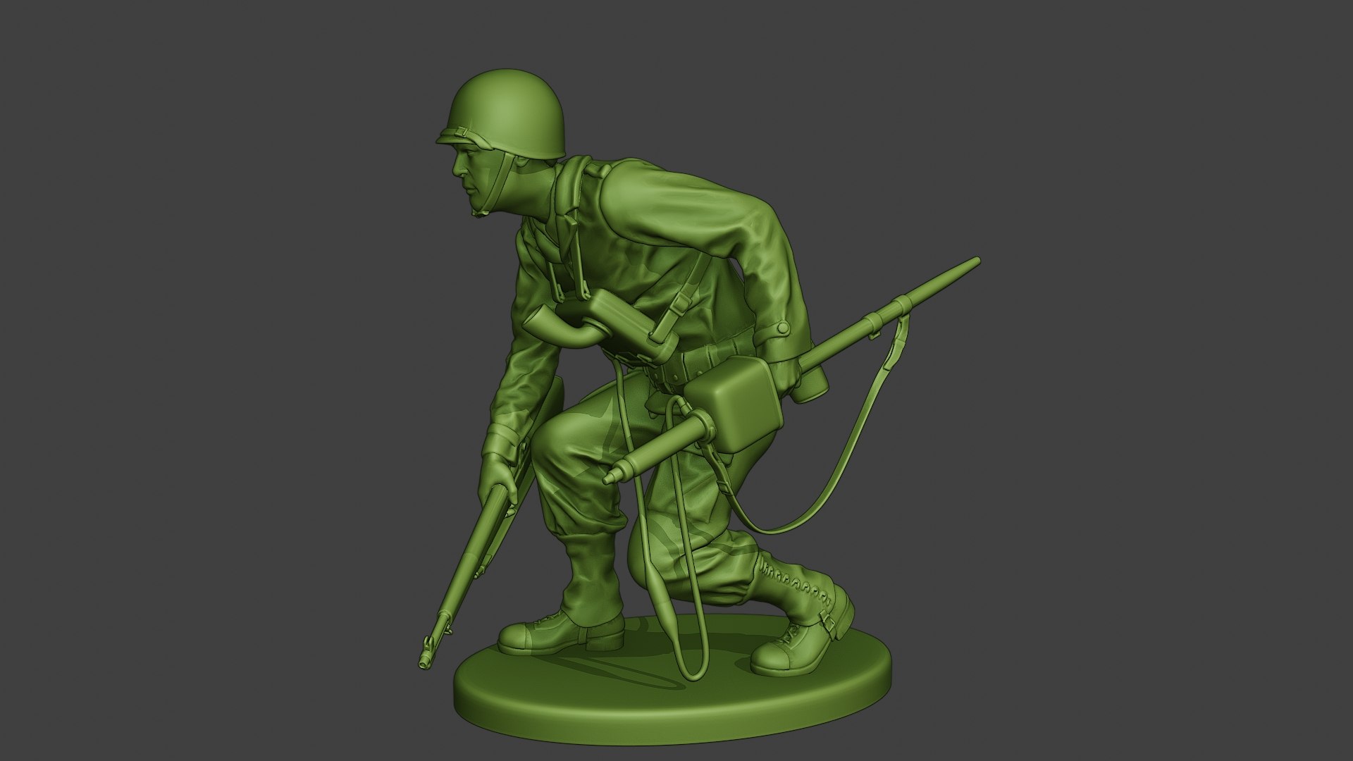 Soldier Ww2 Engineer Crouch Model - TurboSquid 1608507