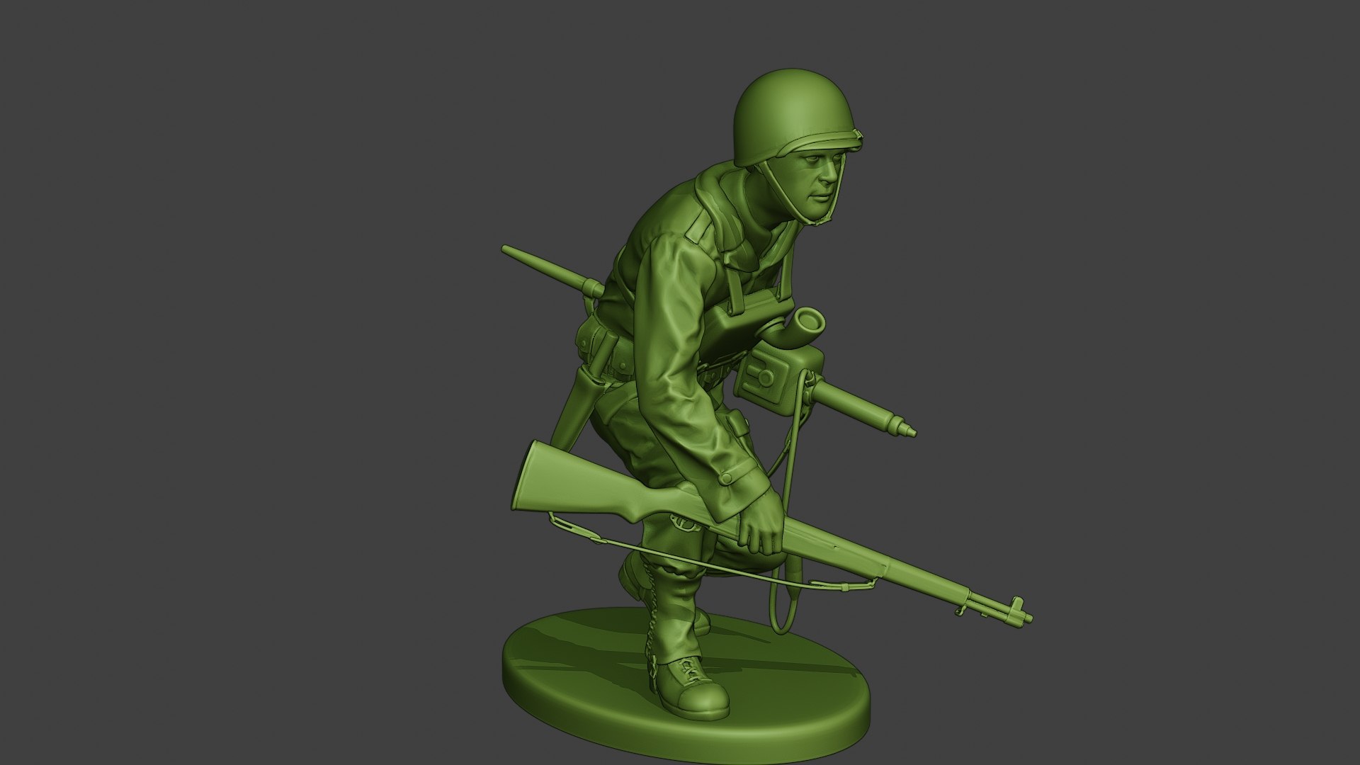 Soldier Ww2 Engineer Crouch Model - TurboSquid 1608507