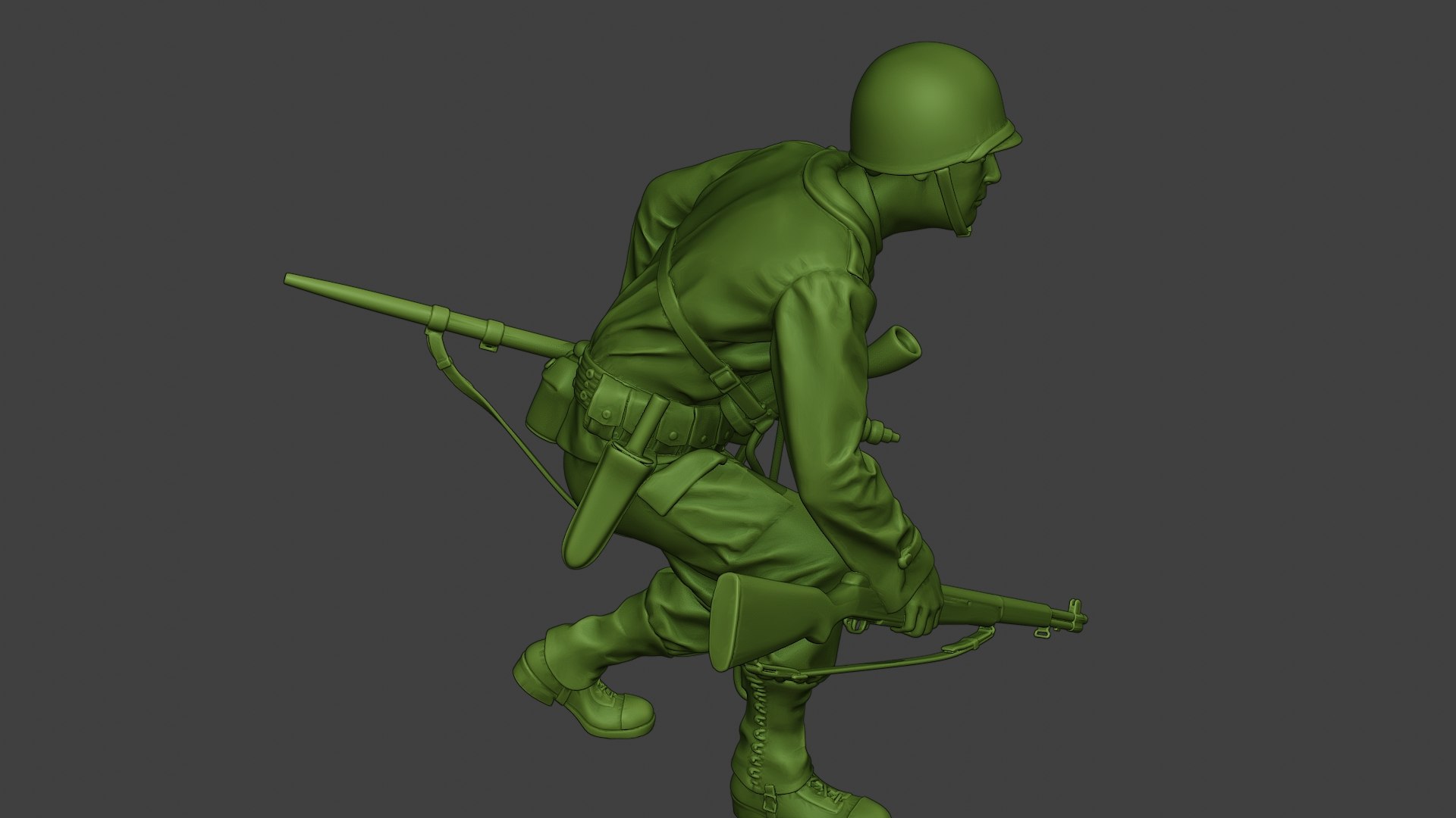 Soldier ww2 engineer crouch model - TurboSquid 1608507