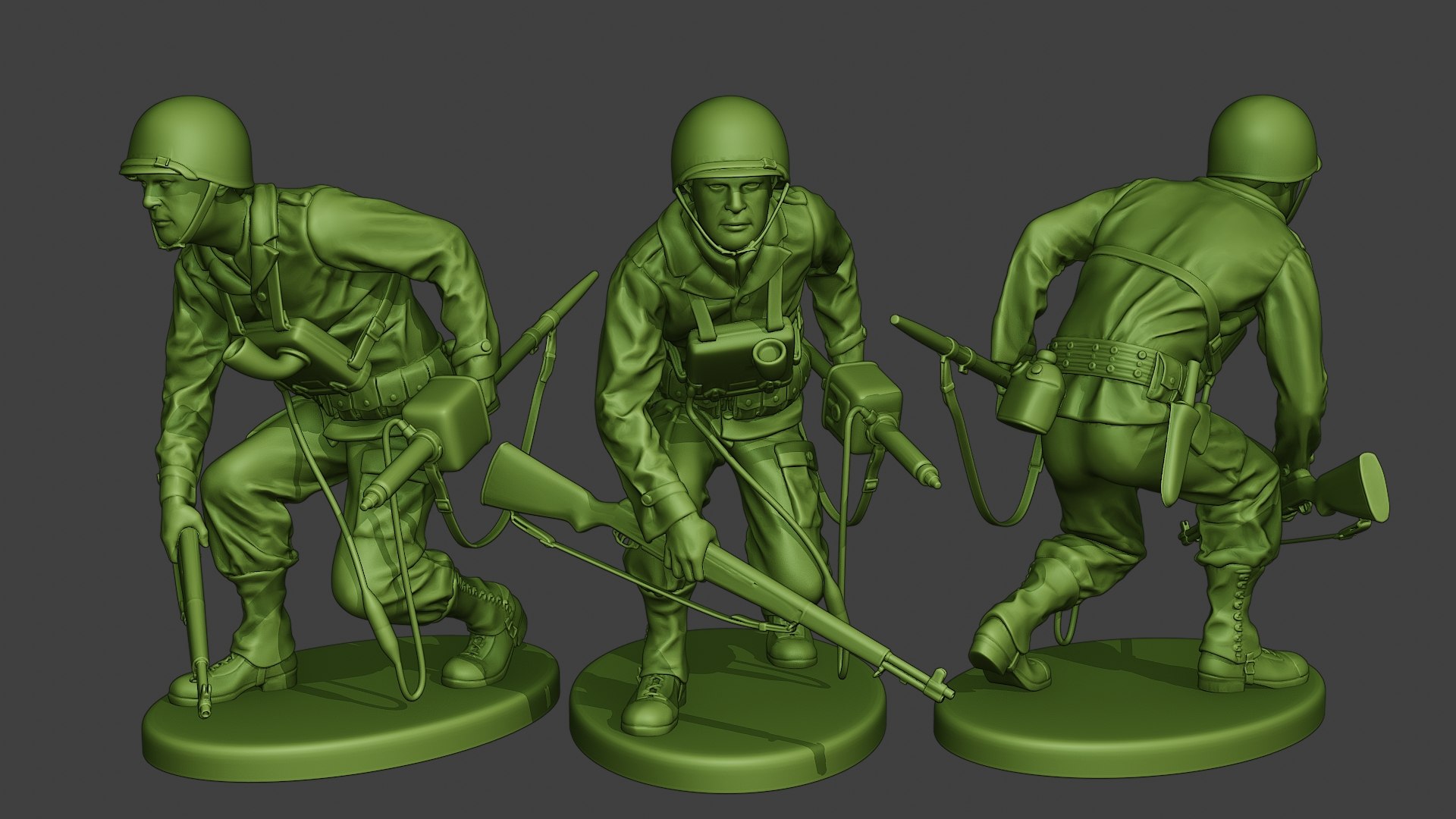 Soldier ww2 engineer crouch model - TurboSquid 1608507