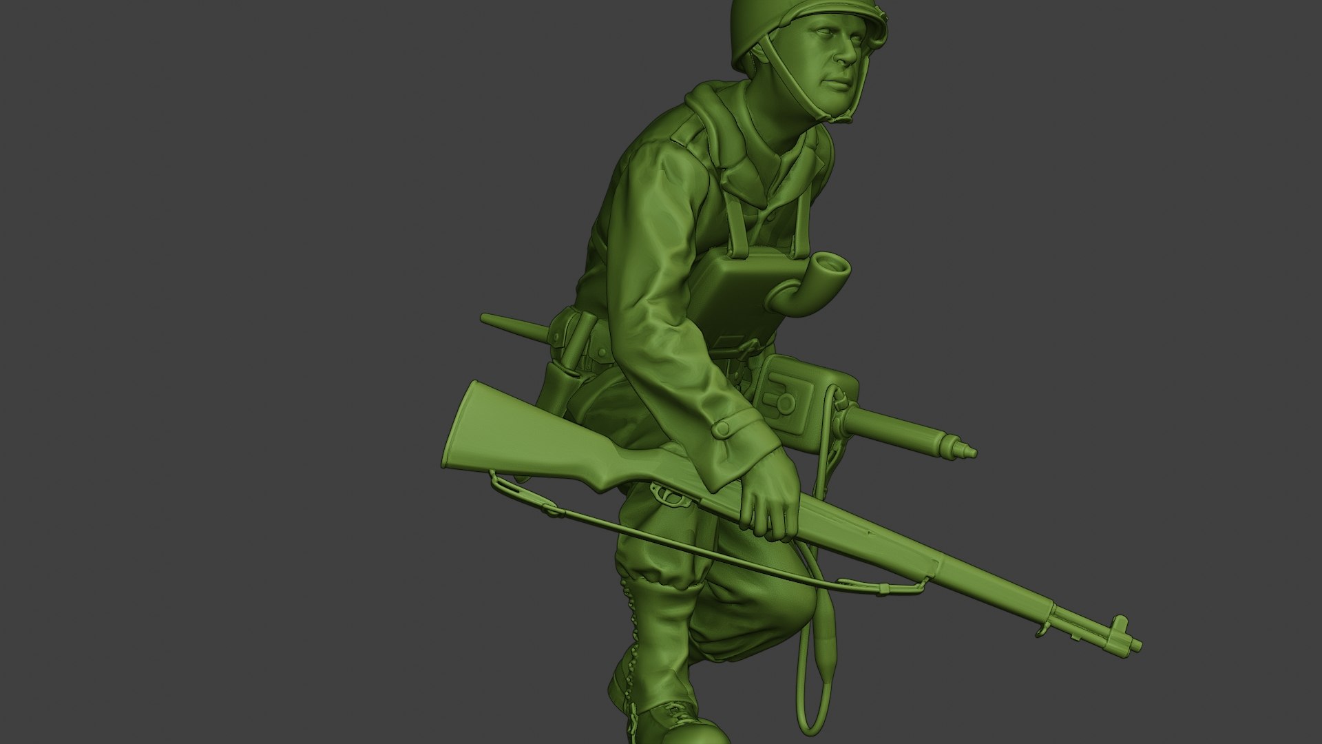 Soldier Ww2 Engineer Crouch Model - TurboSquid 1608507
