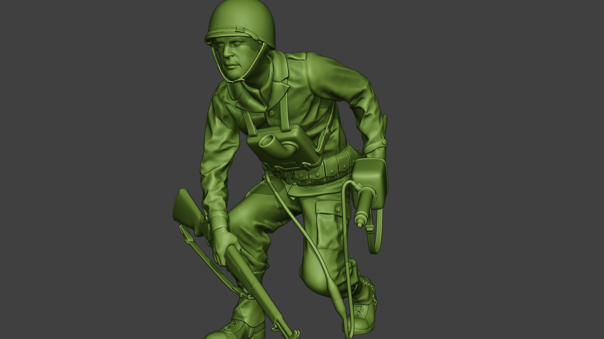 Soldier ww2 engineer crouch model - TurboSquid 1608507