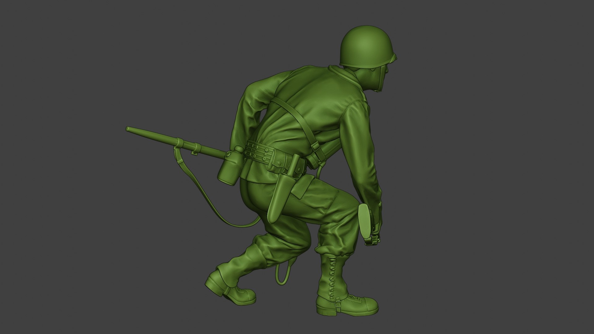 Soldier ww2 engineer crouch model - TurboSquid 1608507