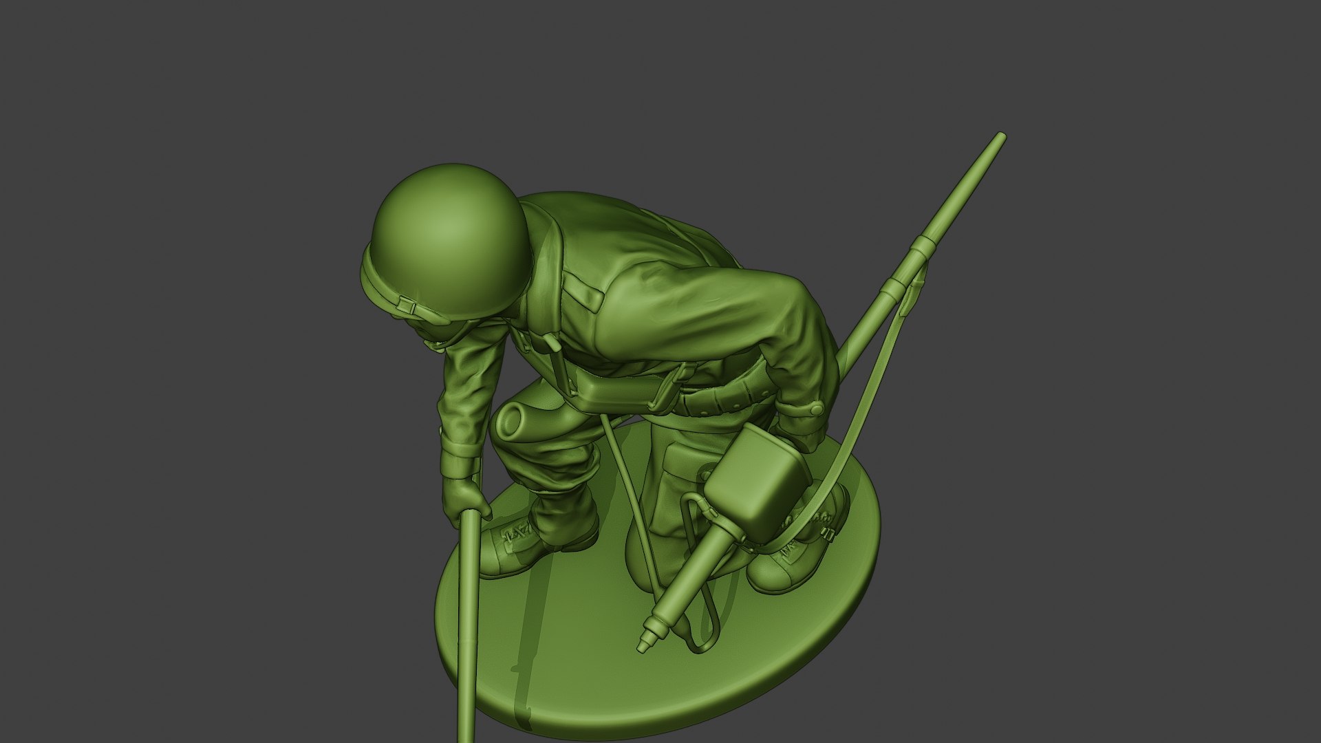Soldier Ww2 Engineer Crouch Model - TurboSquid 1608507