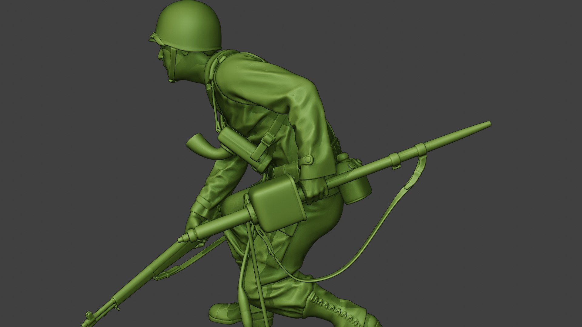 Soldier ww2 engineer crouch model - TurboSquid 1608507