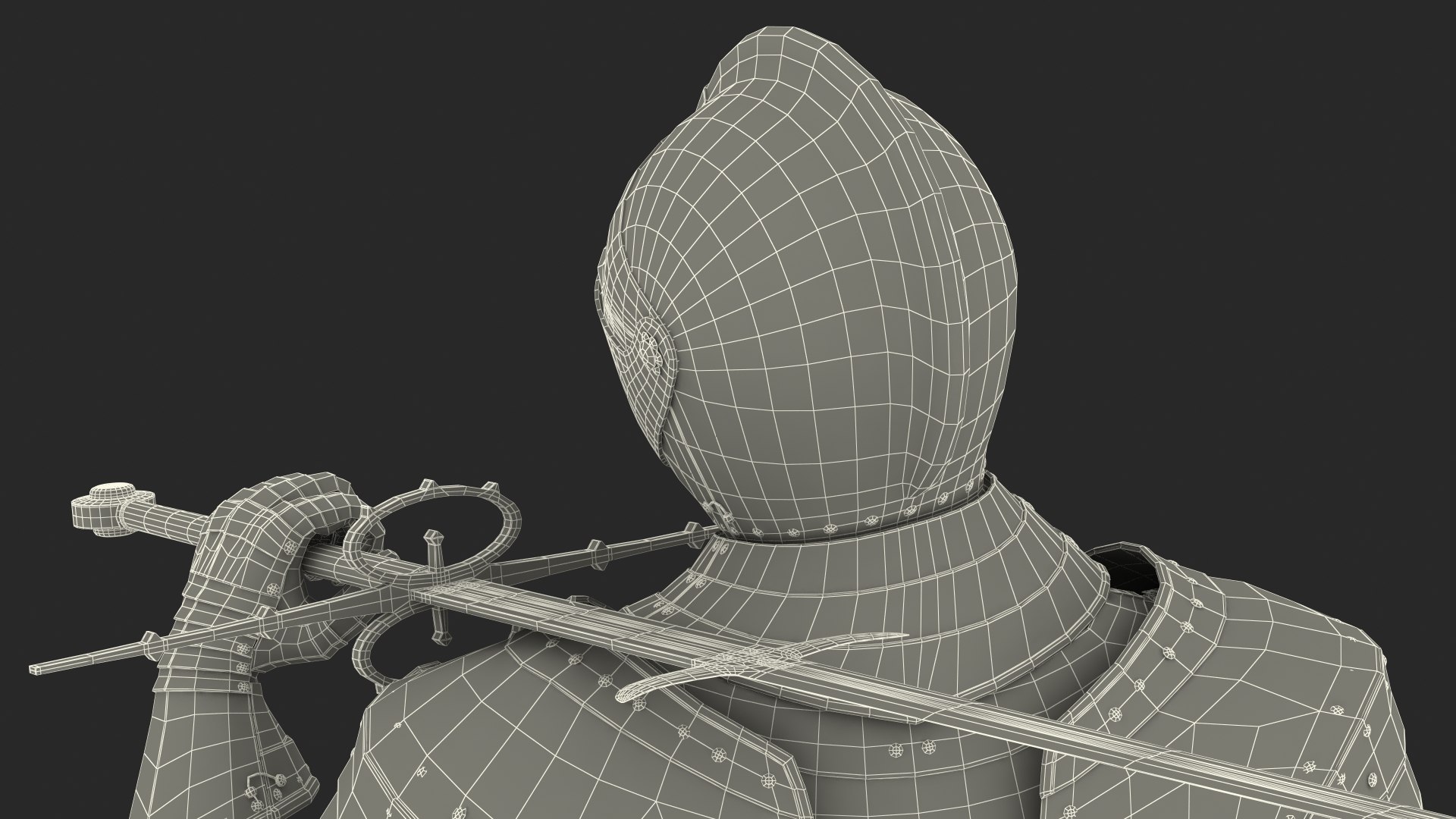 3D model Medieval Knight Black Gold Full Armor Walking Pose ...