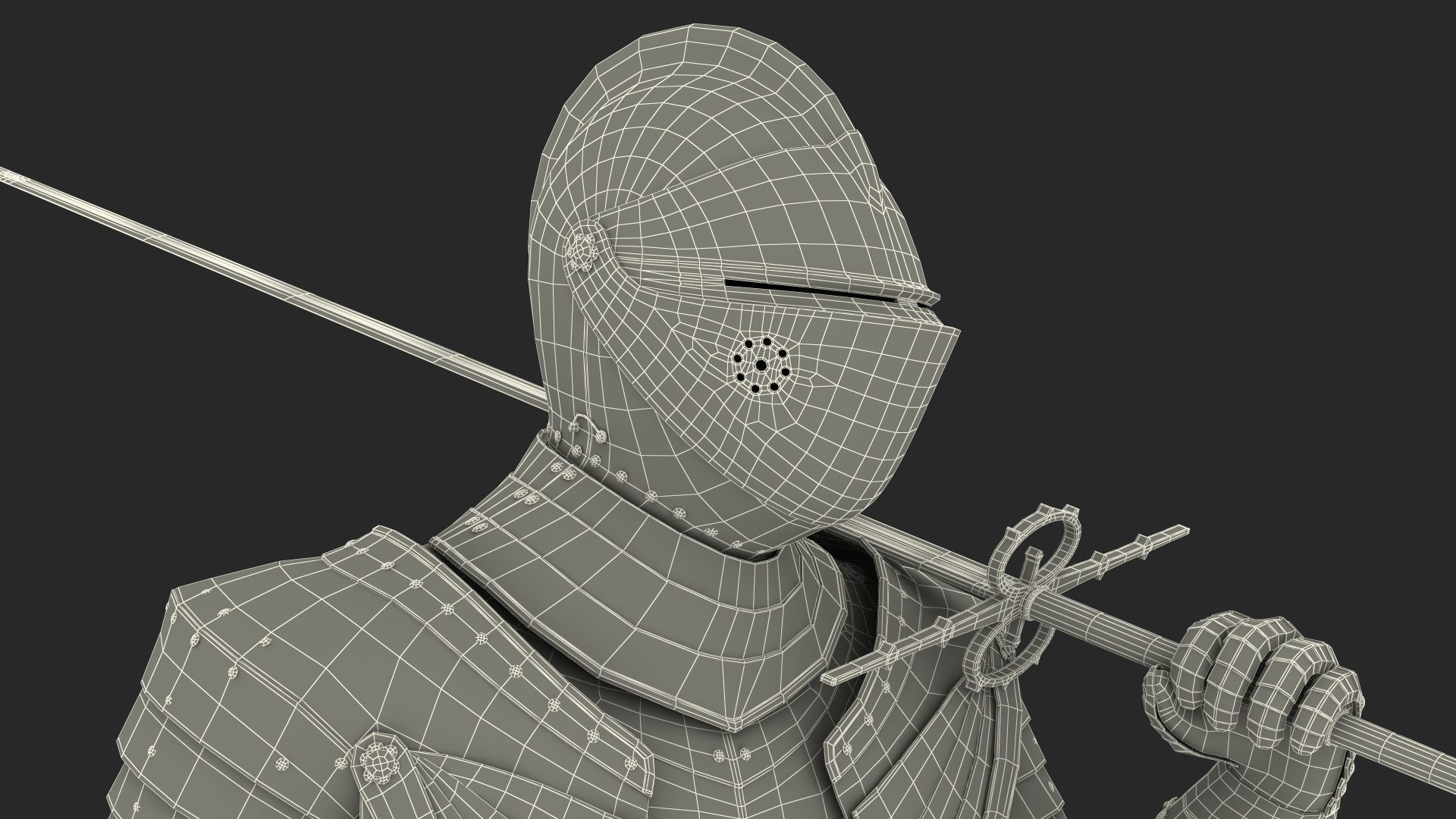 3D model Medieval Knight Black Gold Full Armor Walking Pose ...