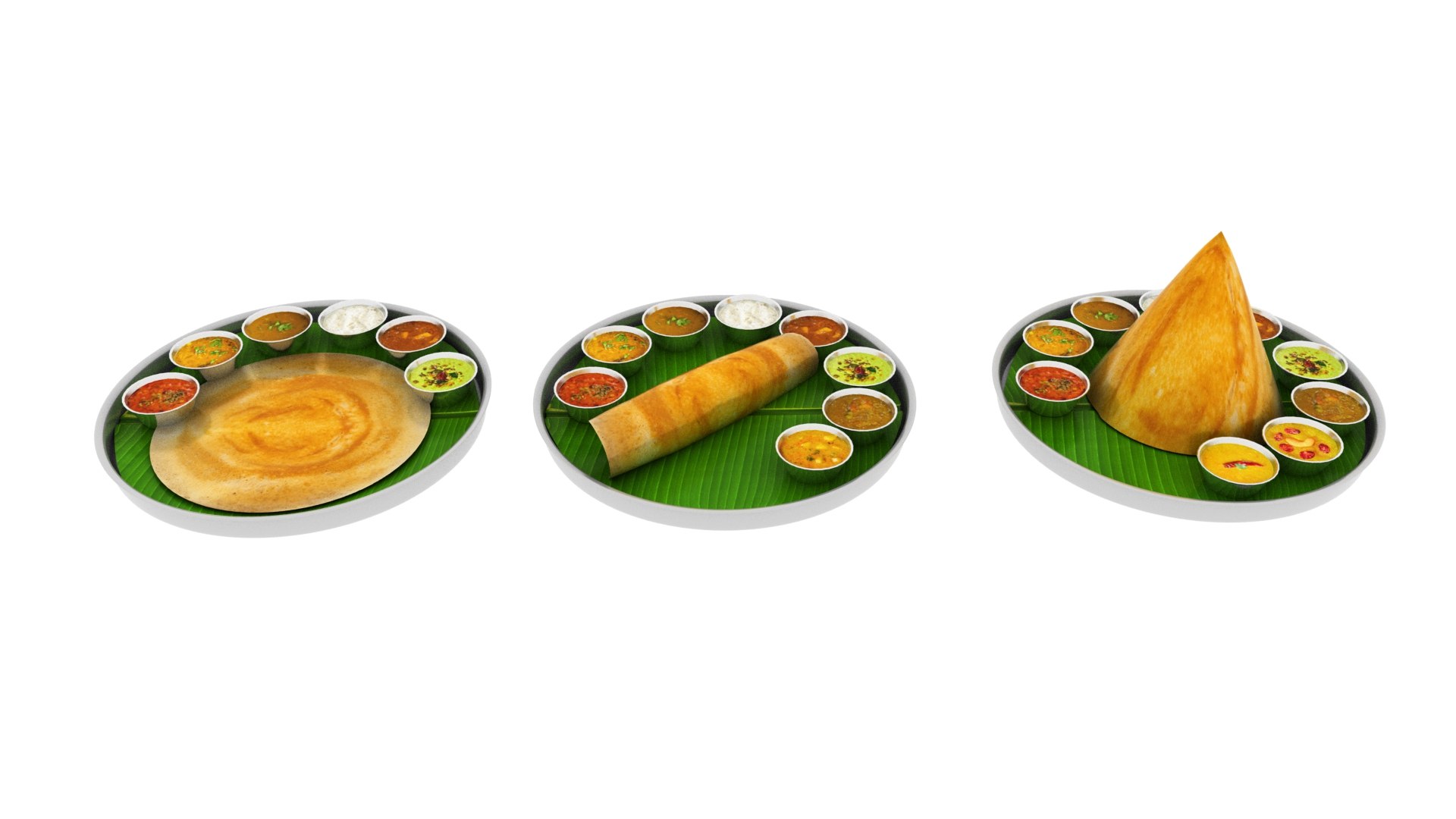 3D Dosa Food 3d Model Model - TurboSquid 1857527