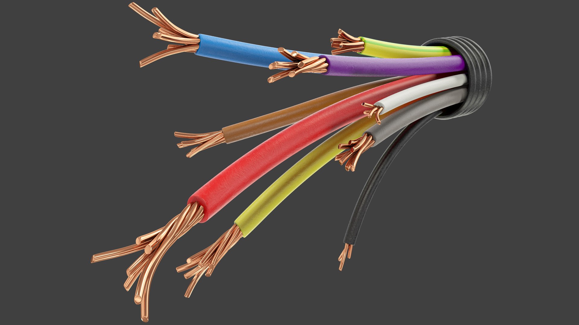Hanging Bundle of Wires V1 3D model - TurboSquid 2163361