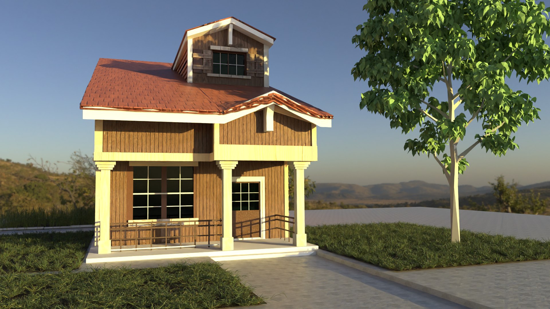 Realistic House 3D Model - TurboSquid 2190559