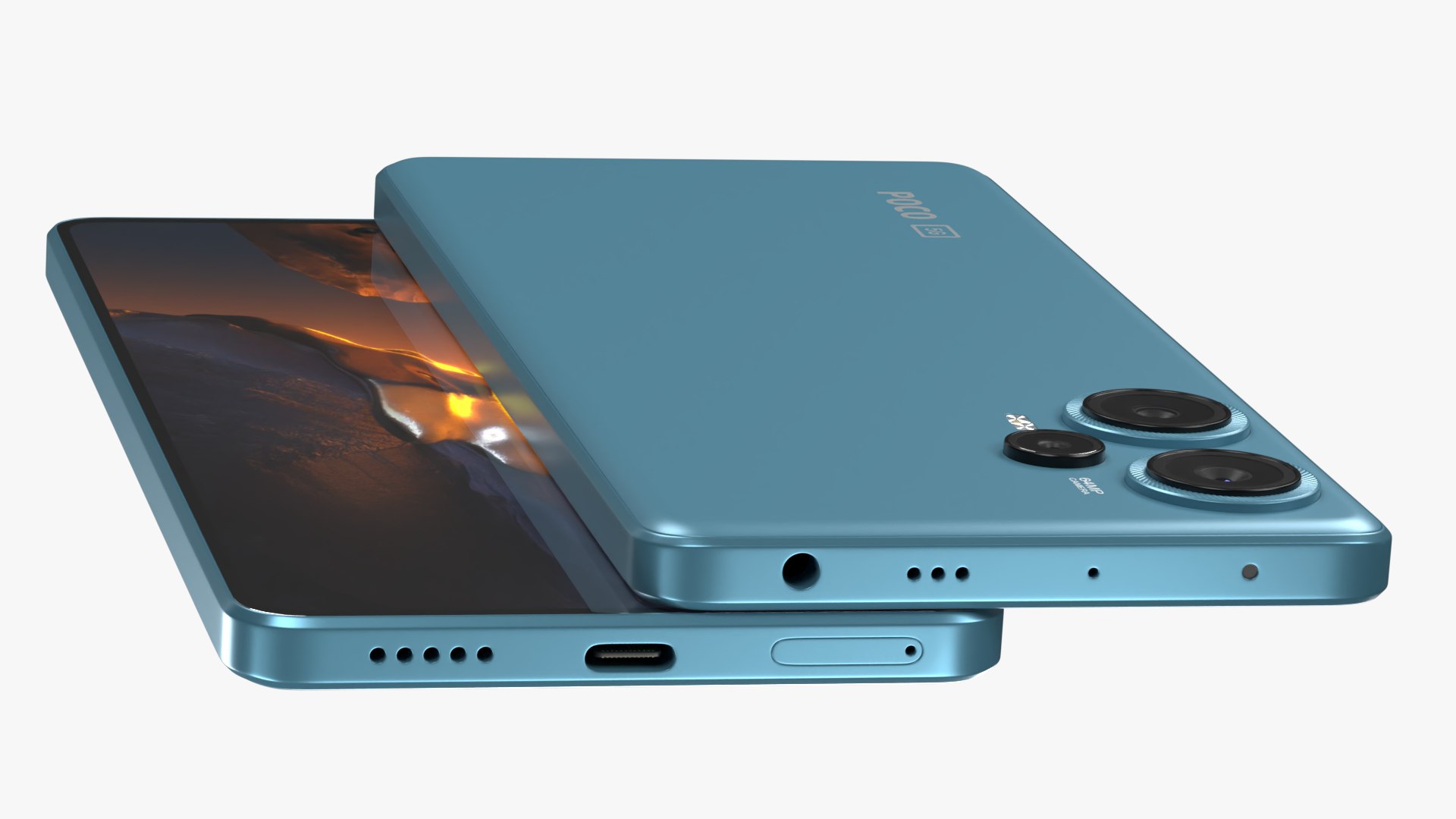 POCO F5 Blue 3D Model - TurboSquid 2070258