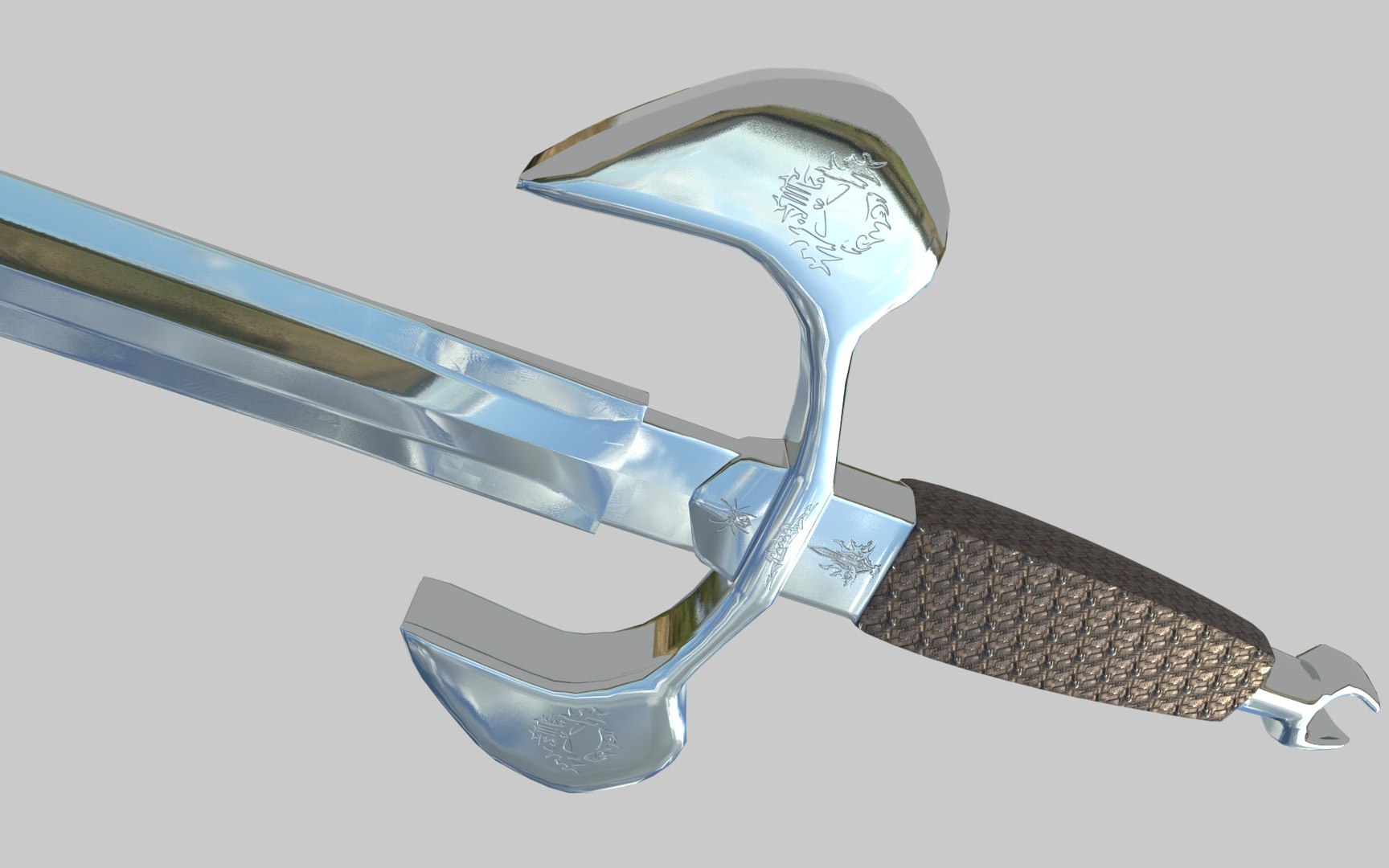 3D Silver Blade - TurboSquid 1349585