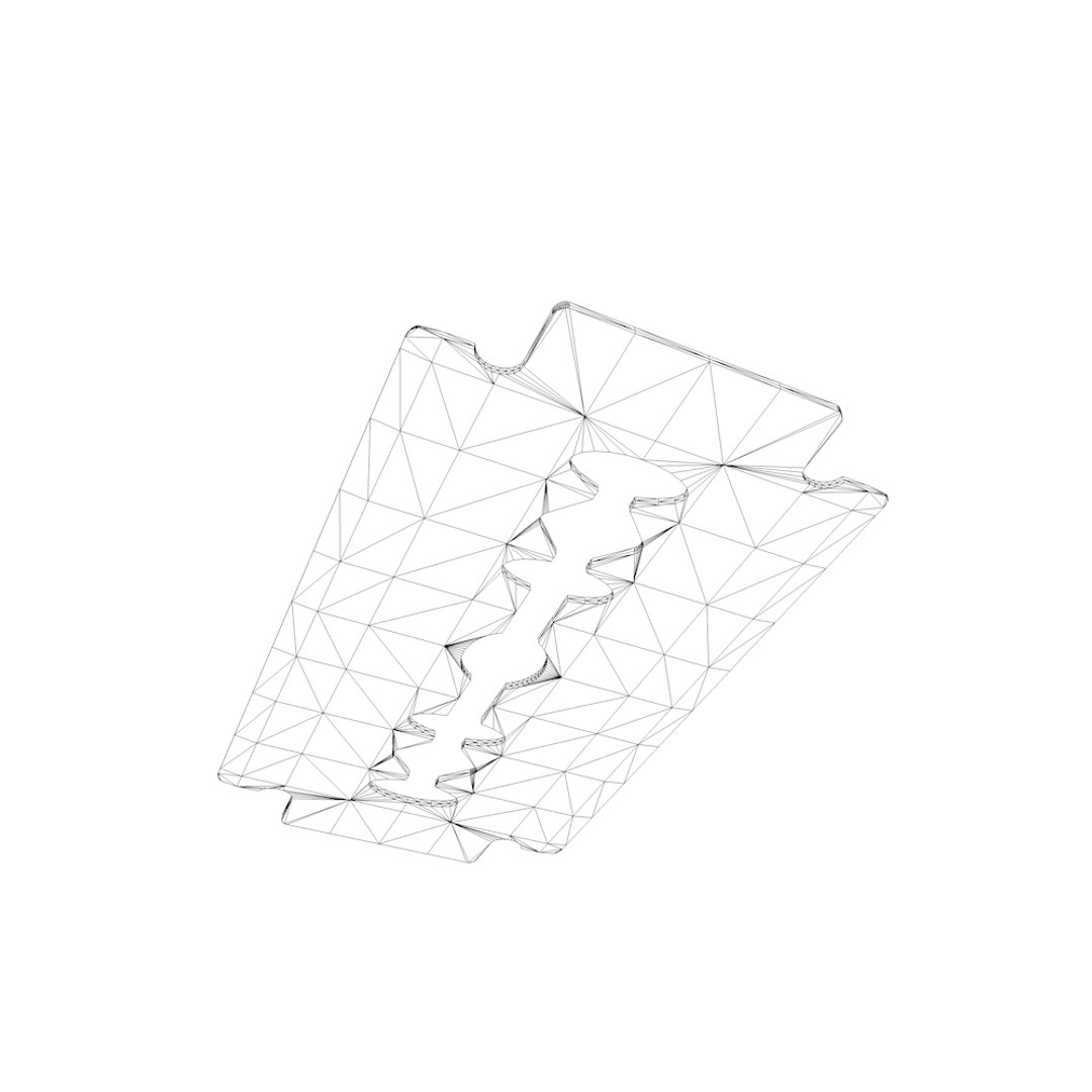 3d Razor Blade Model