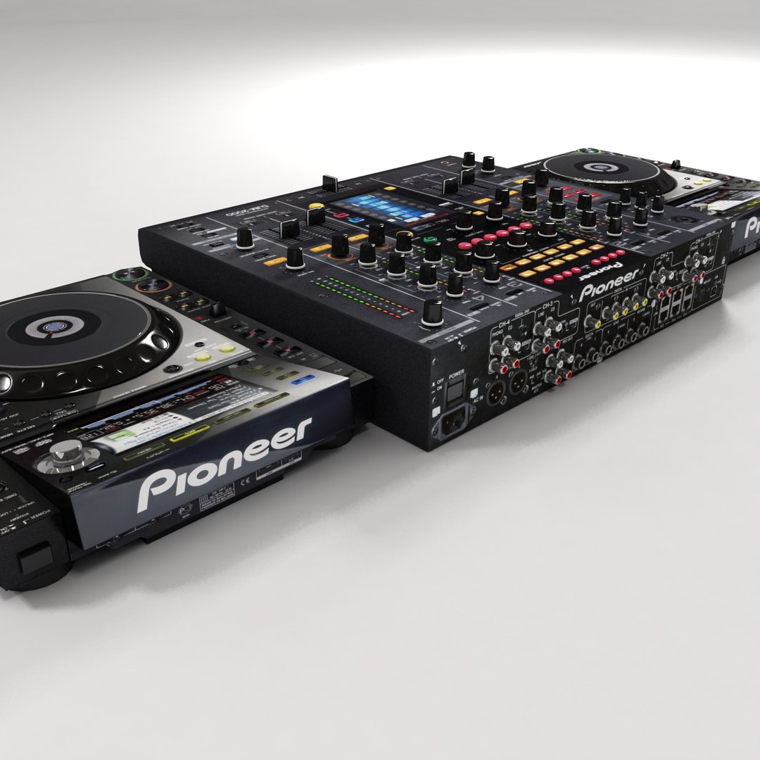 Pioneer Djm2000 Mixer Cdj2000 3d Model