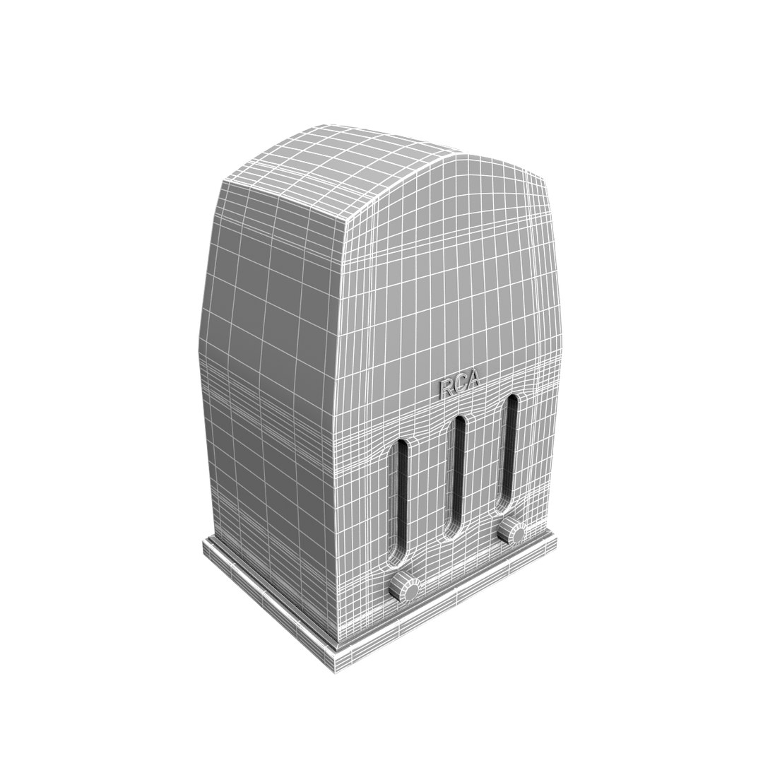 3d Model 1940s Radio