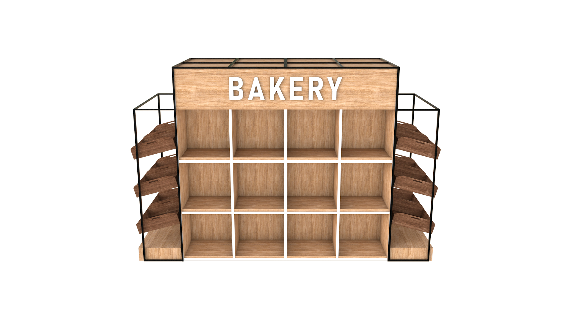 3D Bakery Shelf Model - TurboSquid 2208652