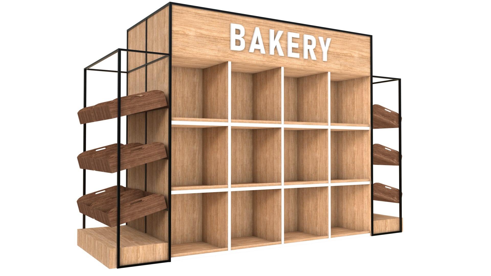 3D Bakery Shelf Model - TurboSquid 2208652