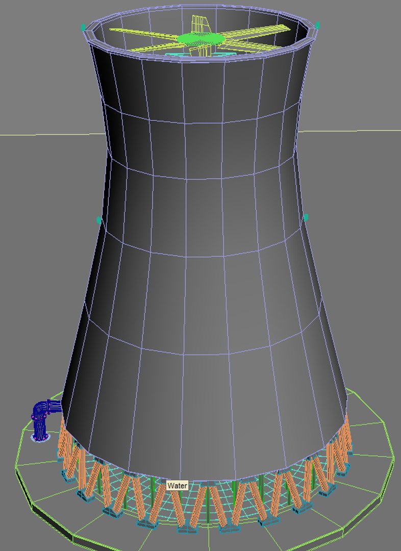 Water Cooling Tower 3d Model