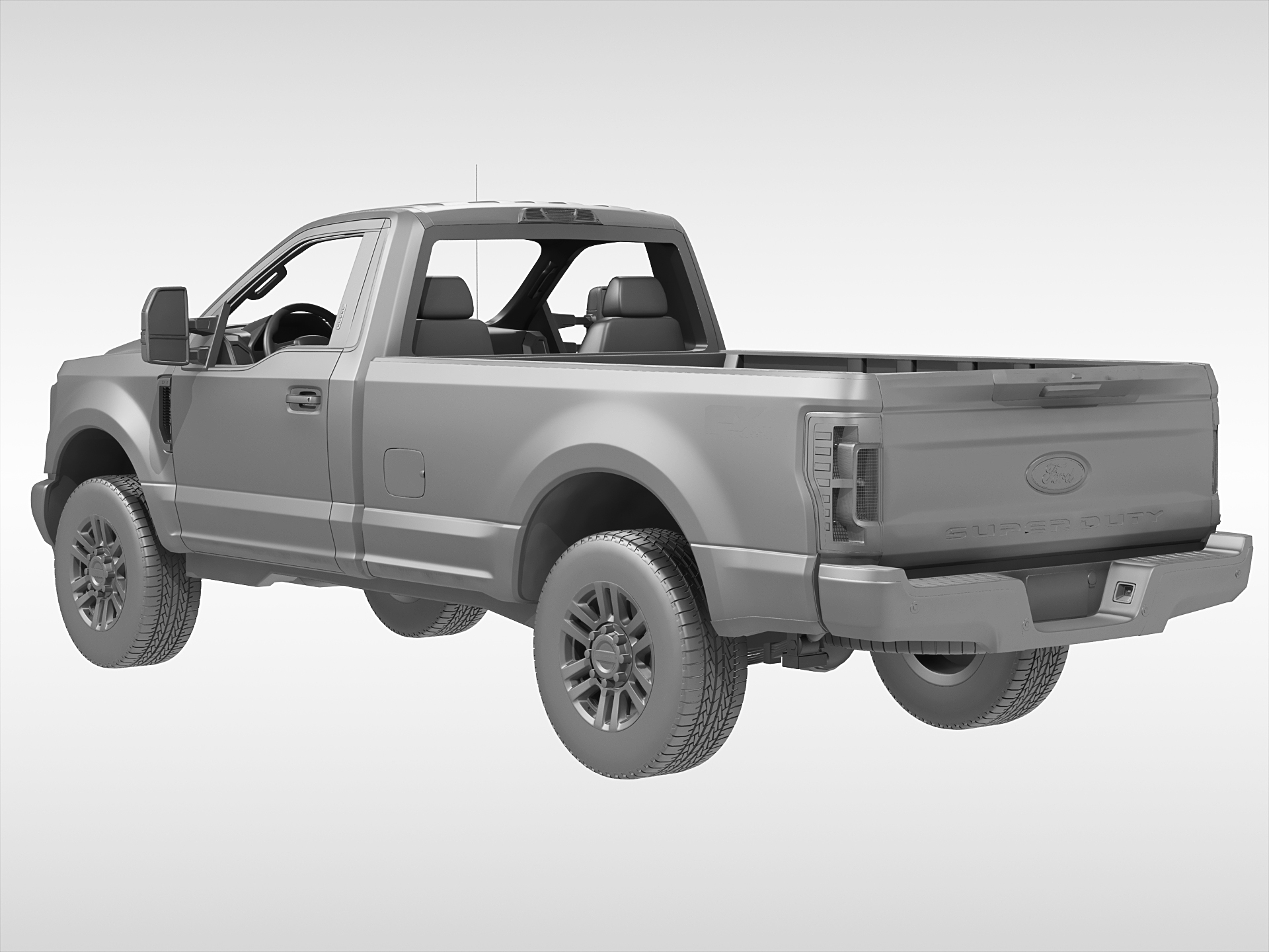 modelo 3d Ford F250 Super Duty Regular Cab (2017) - TurboSquid 1290397
