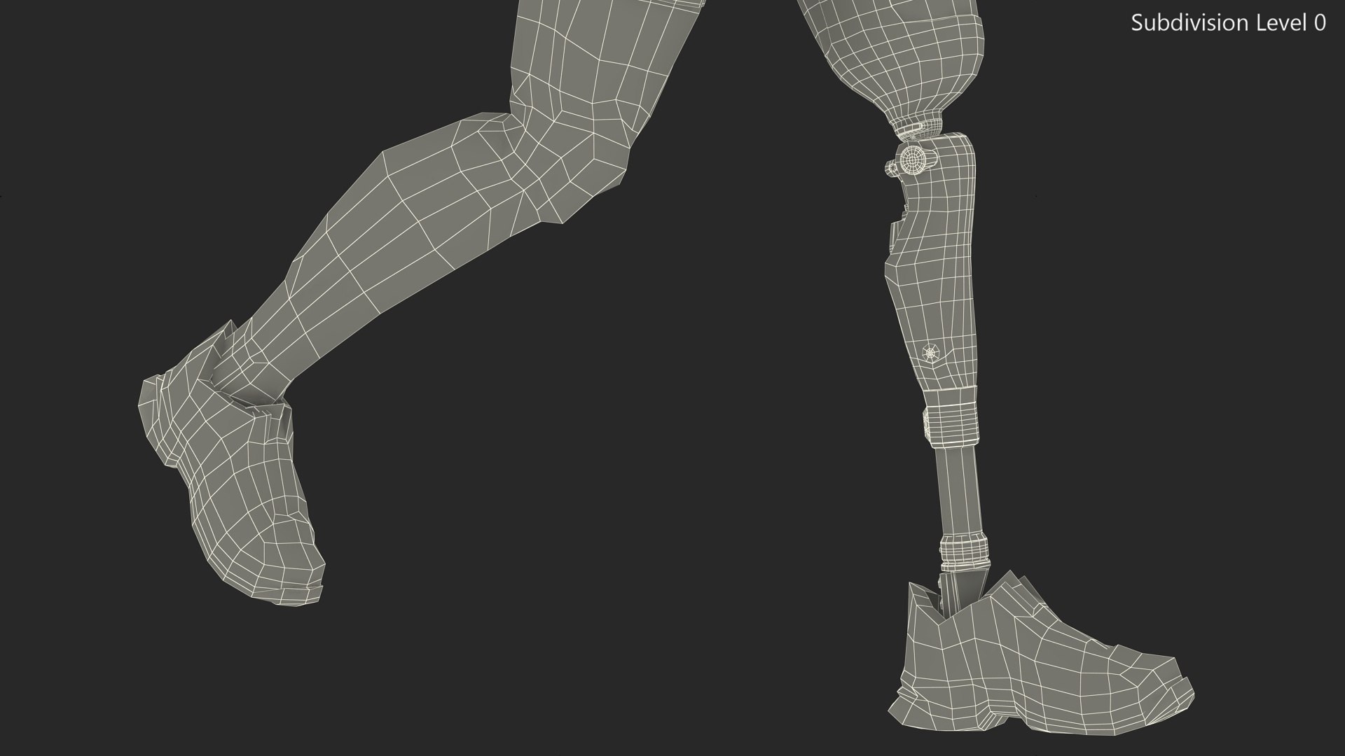 Man with Prosthetic Leg Rigged for Maya model - TurboSquid 2177850