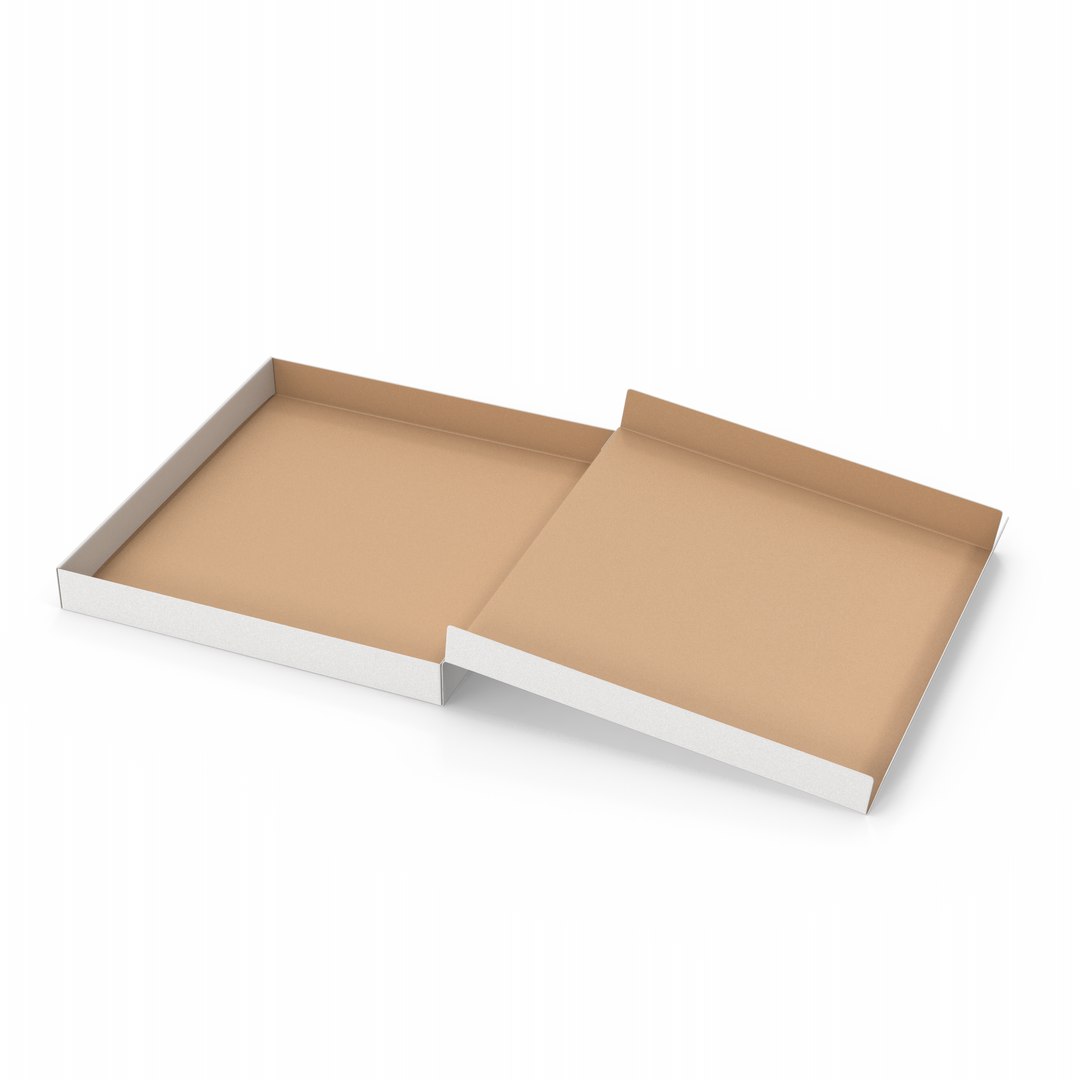 3D White Pizza Box Model - TurboSquid 2047409