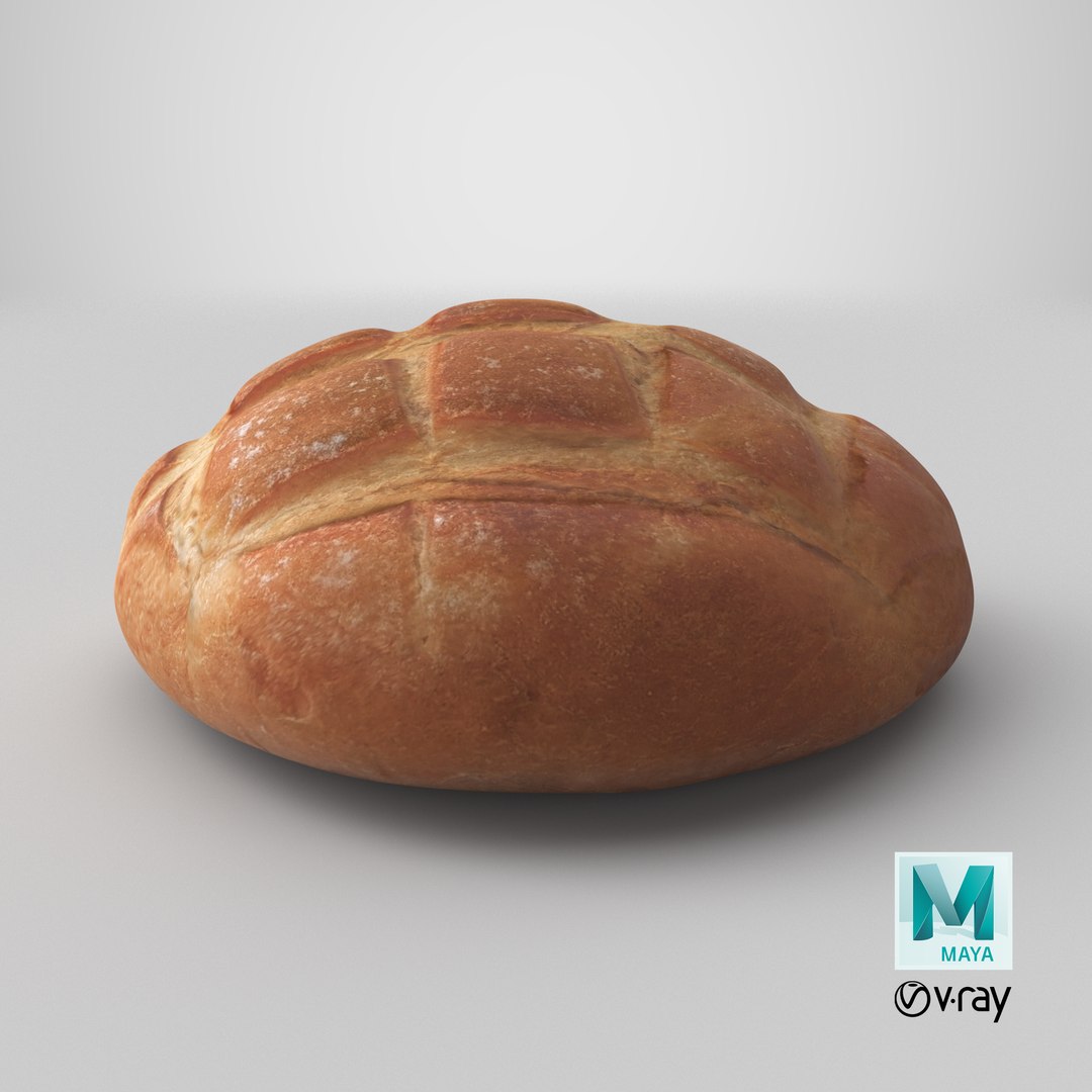 3D Model Round Bread V1 - TurboSquid 2249768
