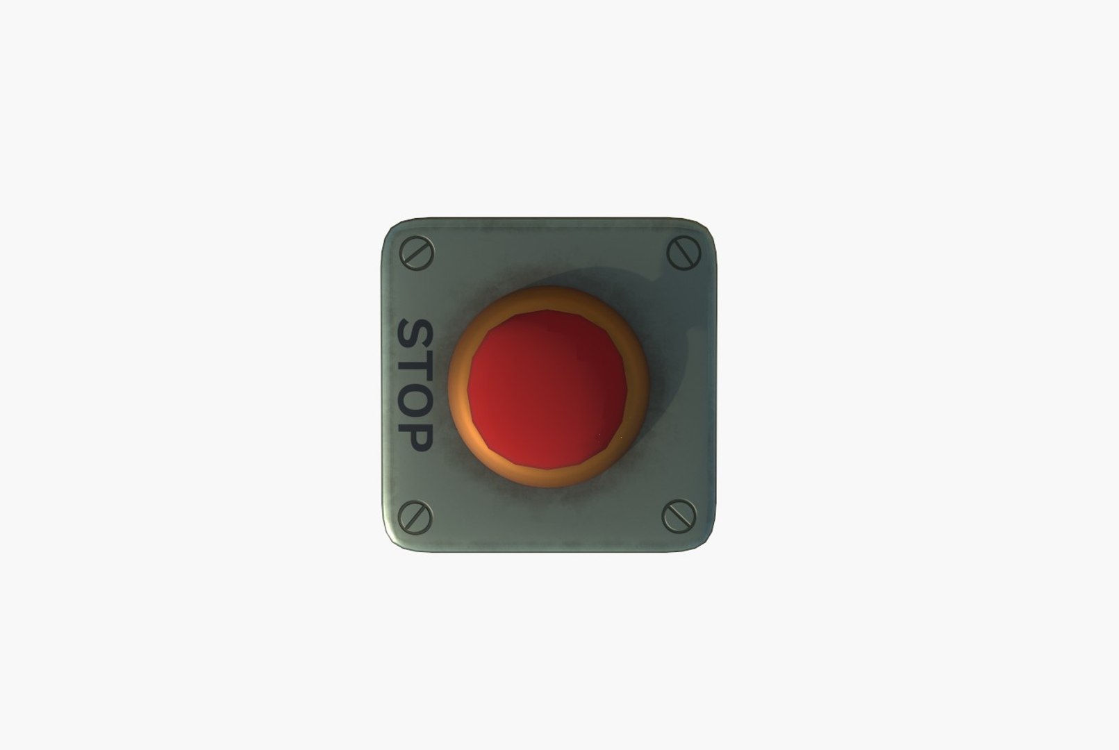 Button Stop 3D Model - TurboSquid 1649743