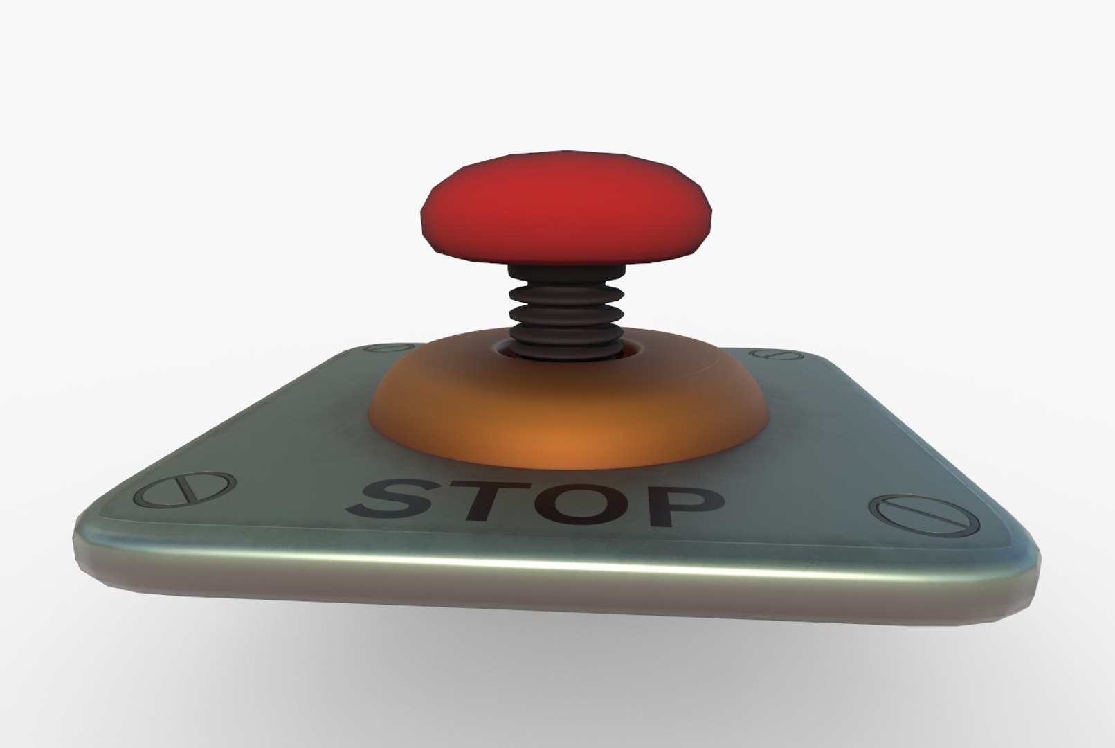 Button Stop 3D Model - TurboSquid 1649743