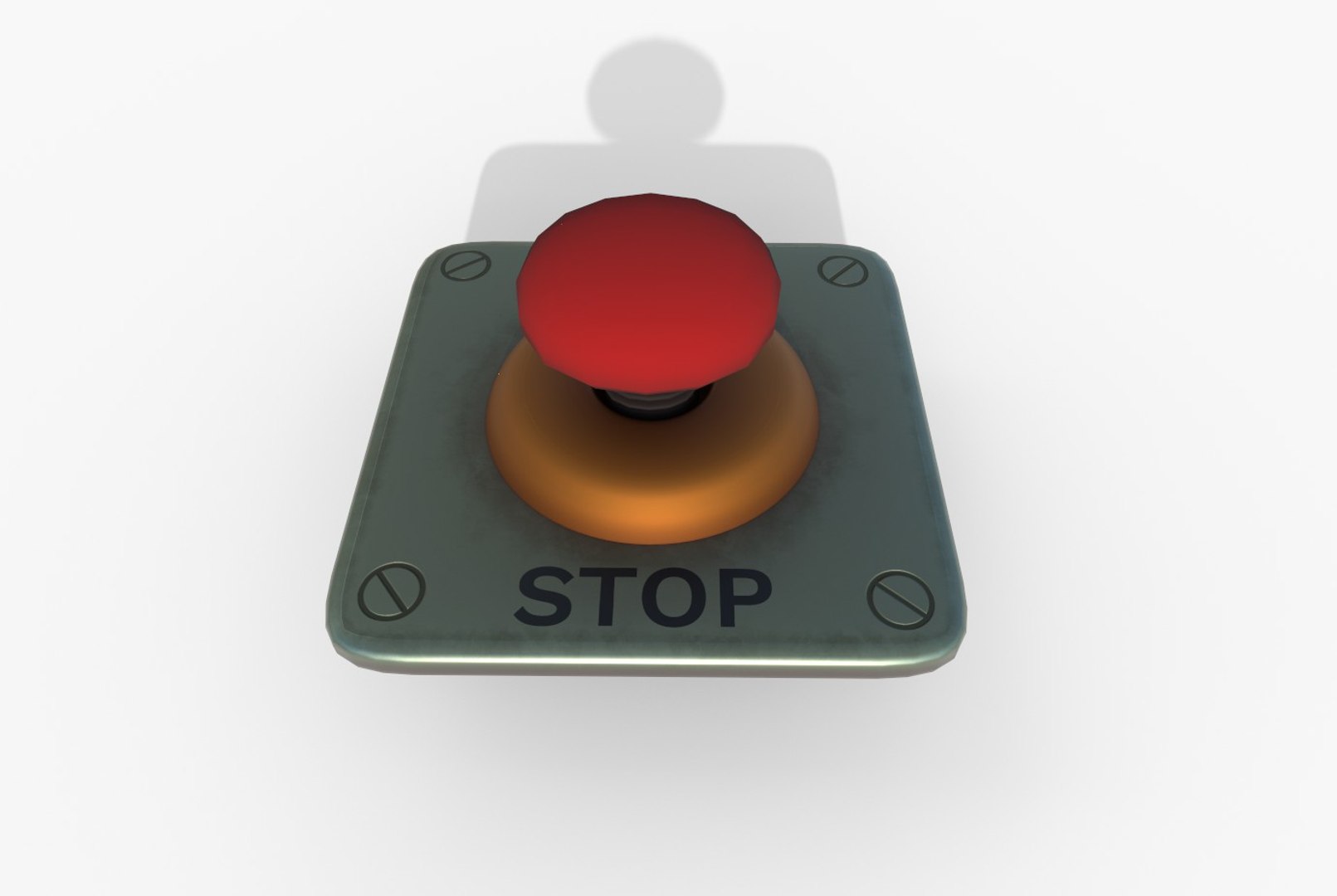 Button Stop 3D Model - TurboSquid 1649743