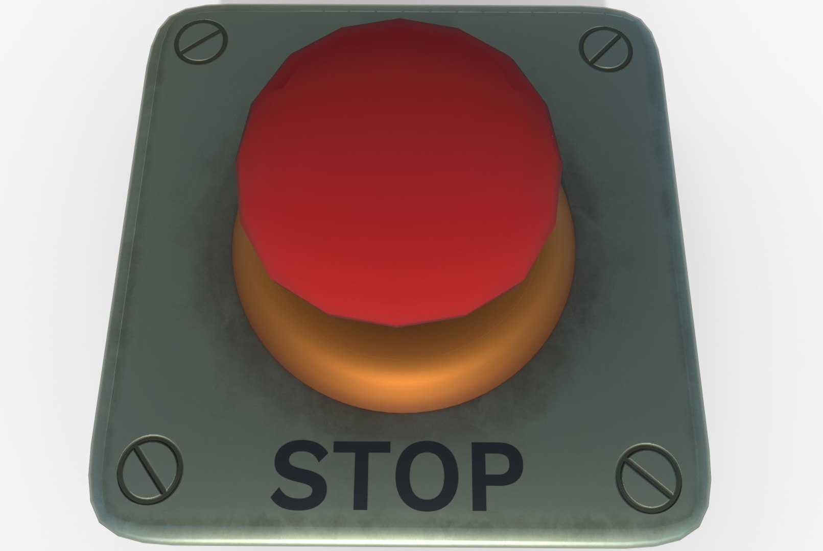 Button Stop 3D Model - TurboSquid 1649743