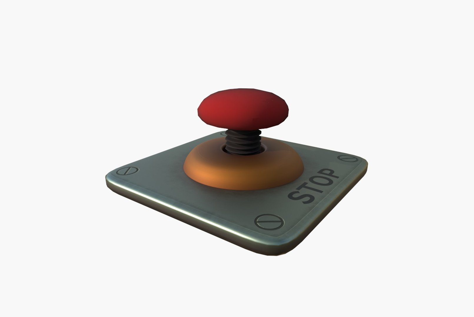 Button Stop 3D Model - TurboSquid 1649743
