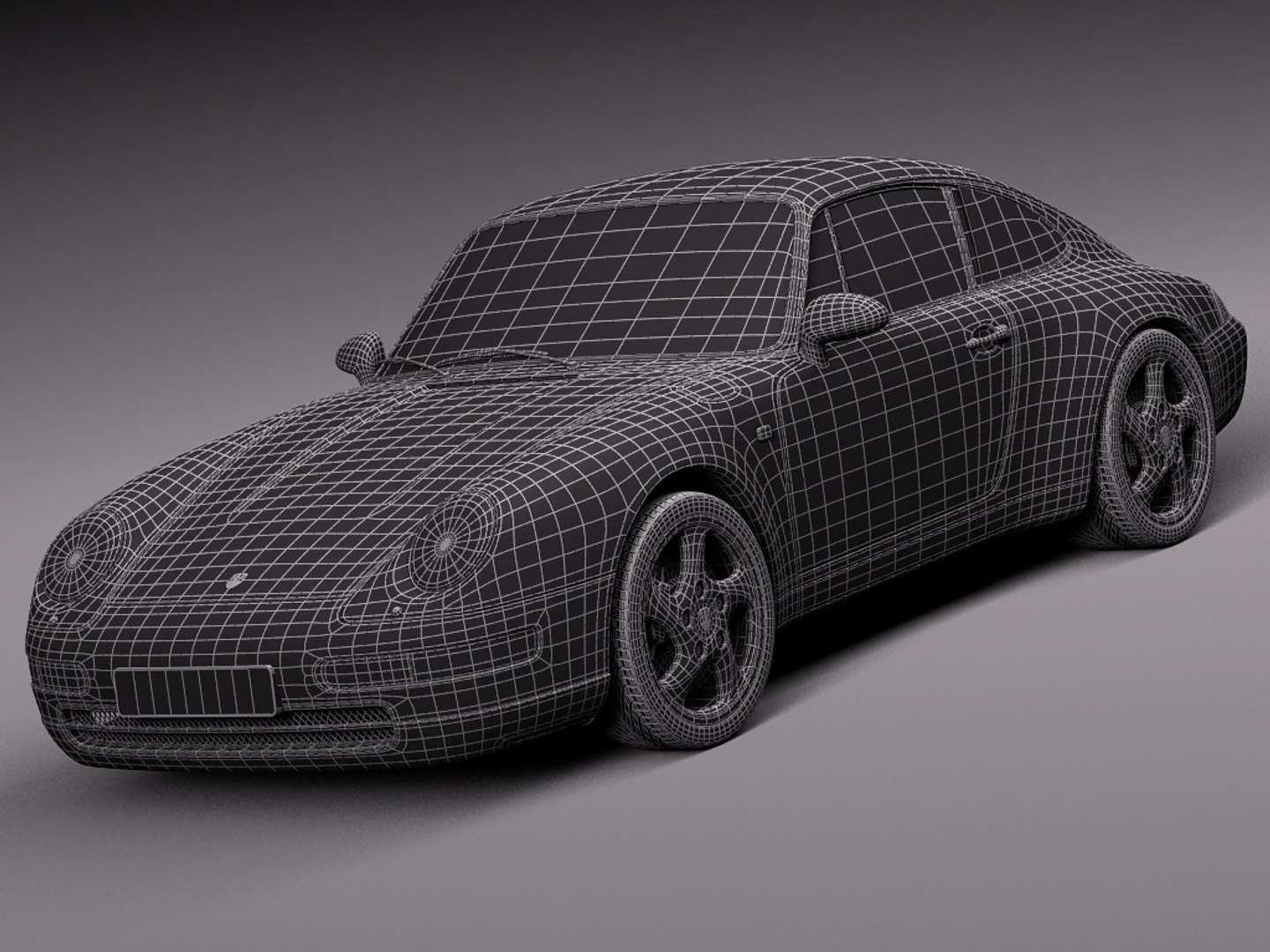 3d model car porsche 1994